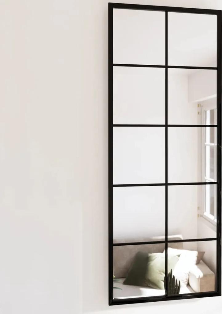 vidaXL Nástěnné zrcadlo černé 100 x 40 cm kov [342208]