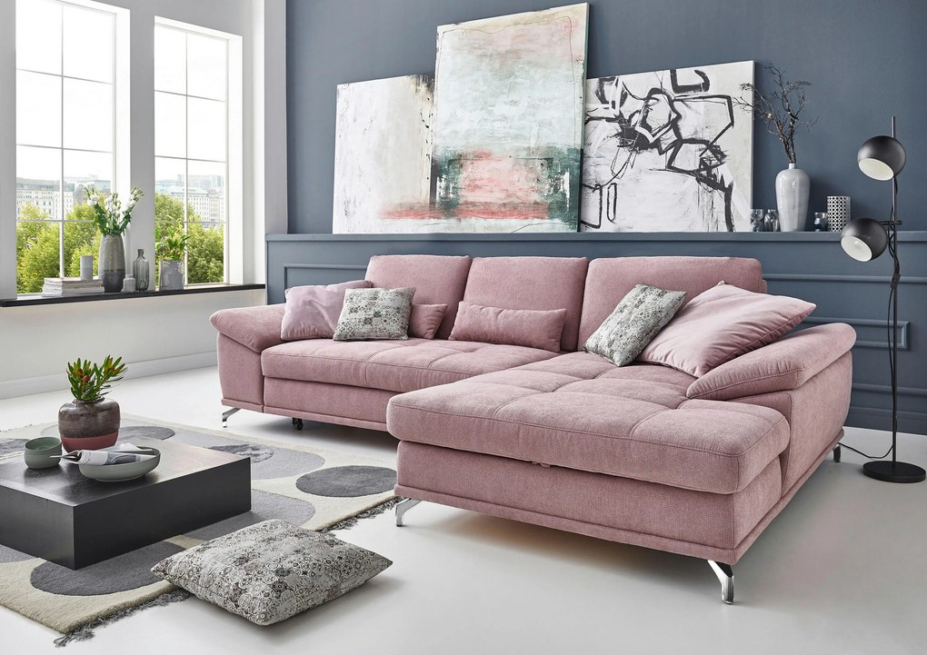XXXLutz ROHOVÁ SEDAČKA, textil, šeříková Sit & More - Sedací soupravy - 000144005503