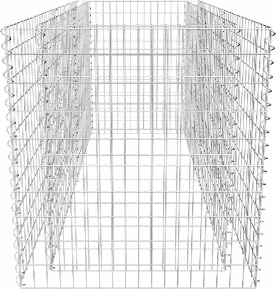 Gabionový vyvýšený záhon ocel 180 x 90 x 100 cm stříbrný 142366