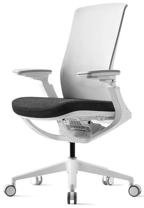 Office Pro Kancelářská ergonomická židle ROLY WHITE - síťovina Světle modrá