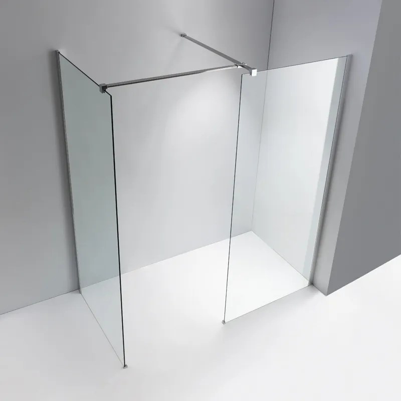 BPS-koupelny 2-dílná sprchová zástěna Walk-in HYD-SH07-D-CR 80x90, chrom/transparent - bez vaničky