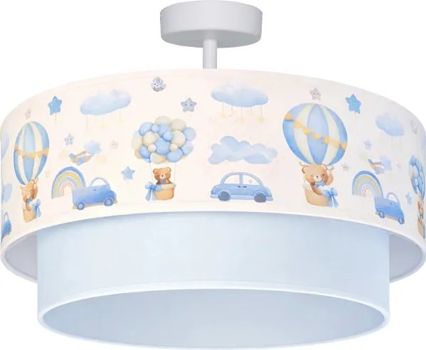 Brilagi-LED Dětský přisazený lustr BOBO 1xE27/60W/230V pr.40cm krém./modrá/medv.