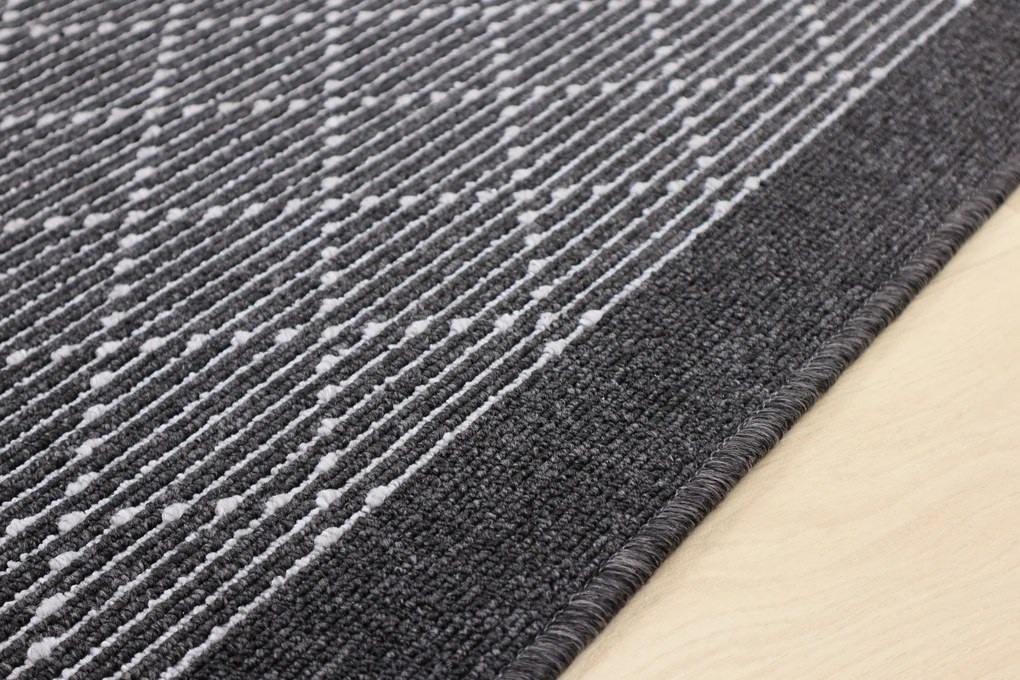 Condor Carpets, Protiskluzový běhoun na míru Boulevard 9229, šíře 100 cm, šedá, chodba / předsíň