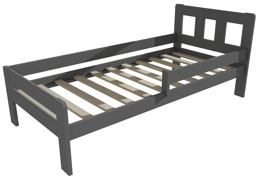 Vomaks Dětská postel se zábranou VMK010C KIDS Rozměr: 70 x 160 cm, Barva: barva šedá