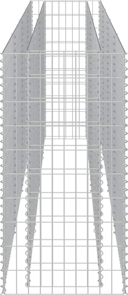 Gabionový vyvýšený záhon pozinkovaná ocel 360 x 50 x 100 cm 143560