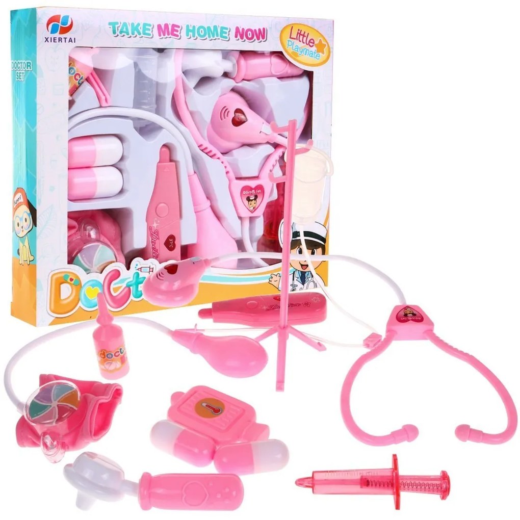 RKToys Krásný lékařský set v růžové barvě