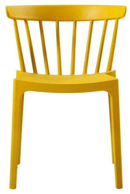 Žlutá jídelní židle vhodná do interiéru i exteriéru WOOOD Bliss