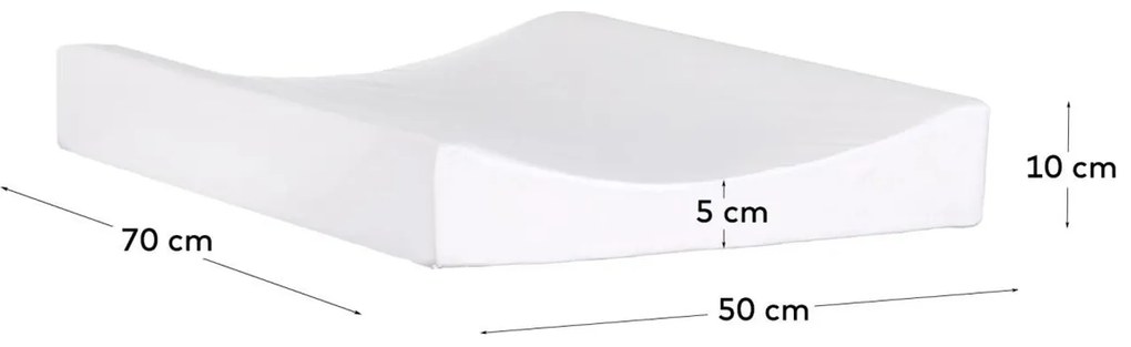 OnaDnes -20% Bílá přebalovací podložka Kave Home Nunila 50 x 70 cm