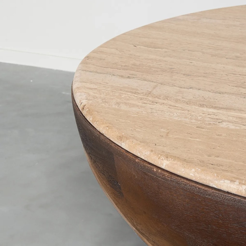LABEL51 Konferenční stolek BOWL ø90 cm hnědý SE-23.144