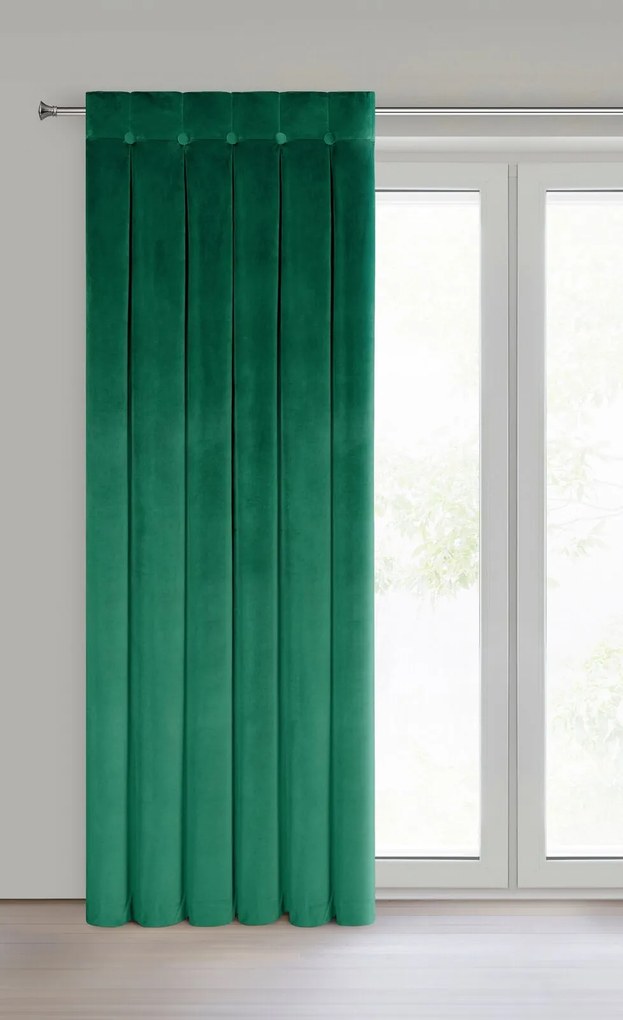 ZATEMŇOVACÍ ZÁVĚS NA POUTKÁCH ALITA 85X250 CM TMAVĚZELENÁ