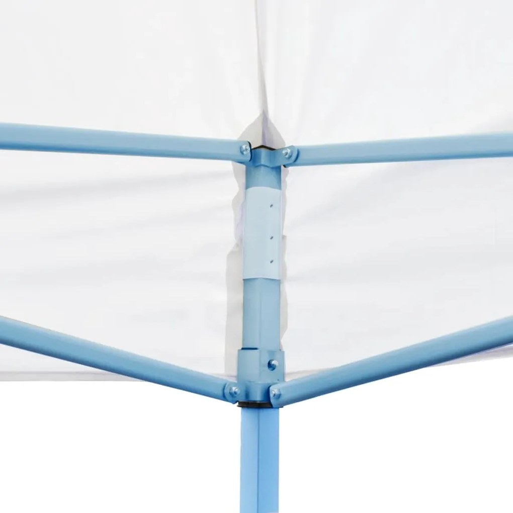 Skládací Nůžkový Stan S Bočními Stěnami 3 X 6 M Ocel Bílý