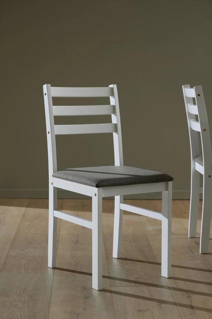 ACTONA Jídelní set stolu a čtyř židlí ALICANTE bílý 110x70 cm
