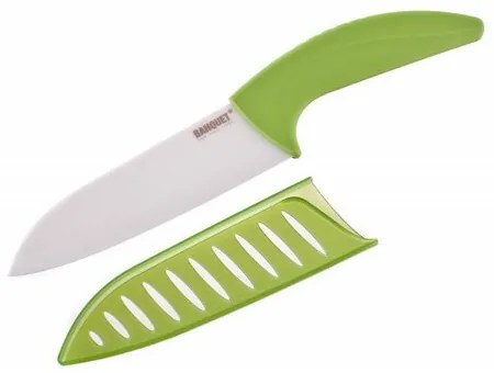 Banquet Keramický nůž kuchařský Gourmet Ceramia 

Verde, 24,5 cm