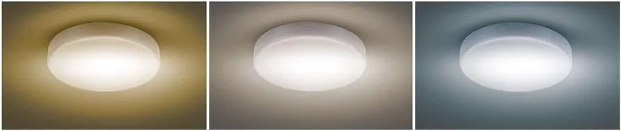 LED stropní světlo s dálkovým ovládáním Lecce nastavitelné, 2160 lm - průměr 30 cm, bílá