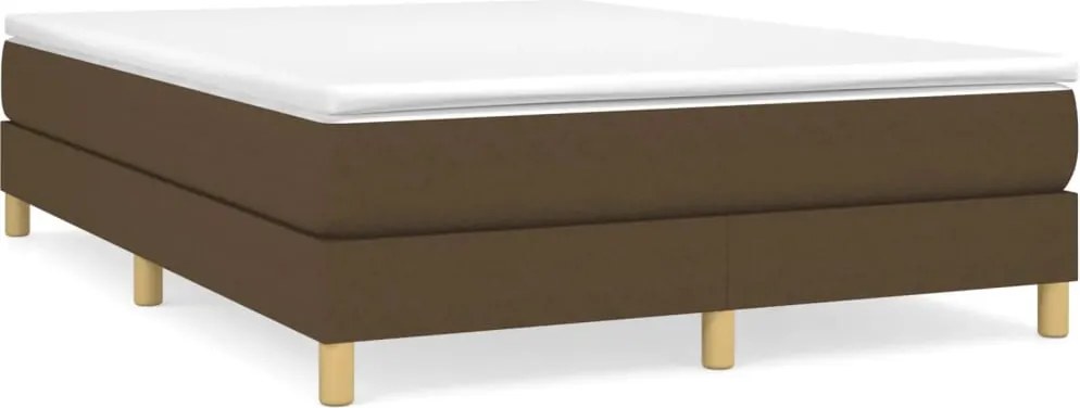 Rám postele s boxspringem tmavě hnědý 140 x 190 cm textil 3120609