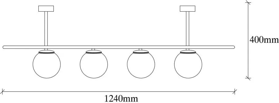 Černé stropní svítidlo Opviq lights Louk
