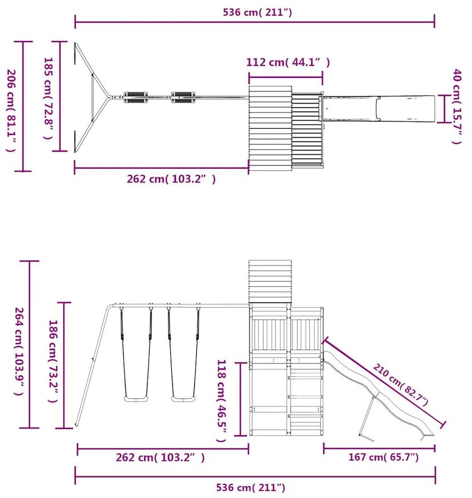 Dětské Hřiště Na Zahradu - Masivní impregnované borové dřevo