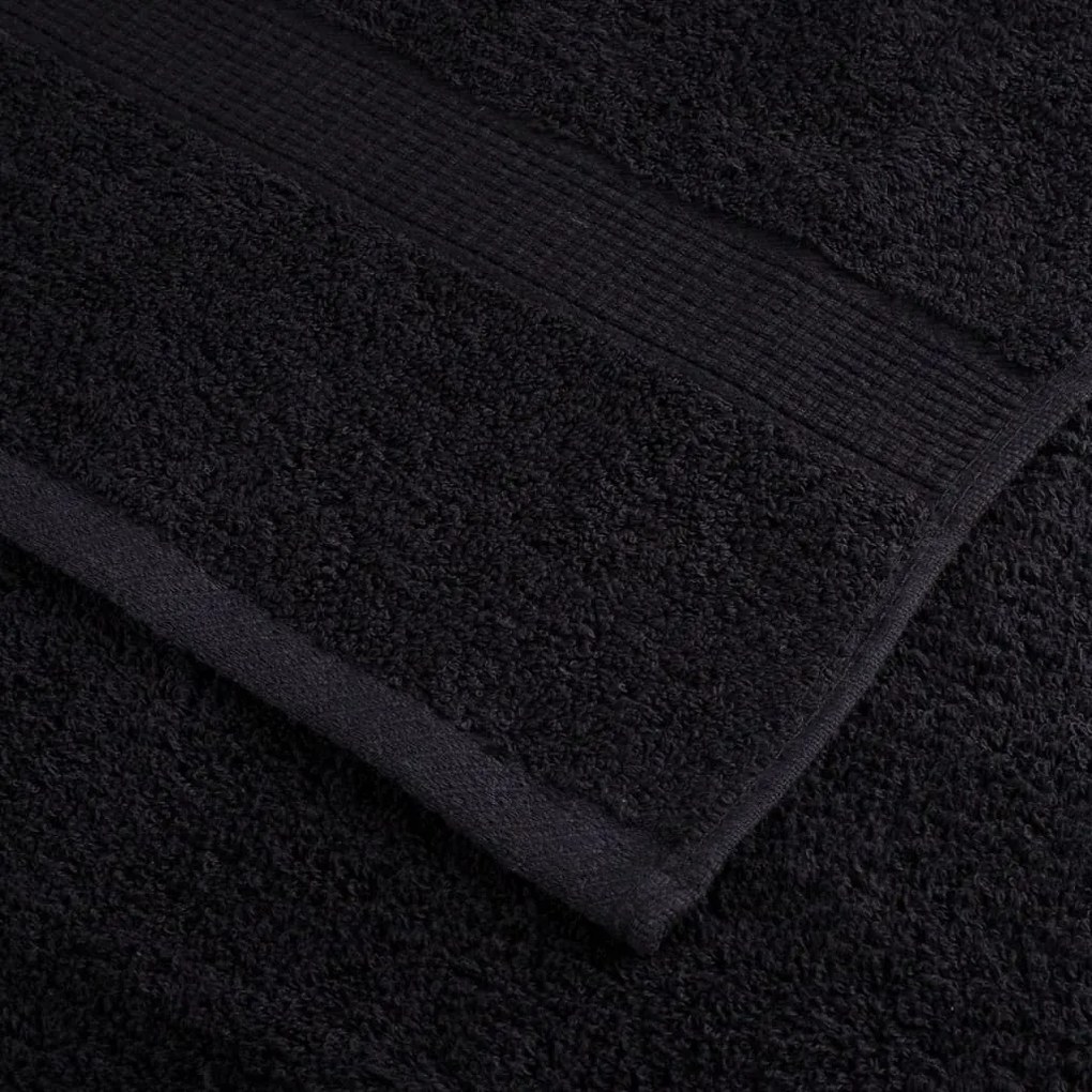 Premium ručníky SOLUND 10 ks černé 50 x 100 cm 600 g/m² 137427
