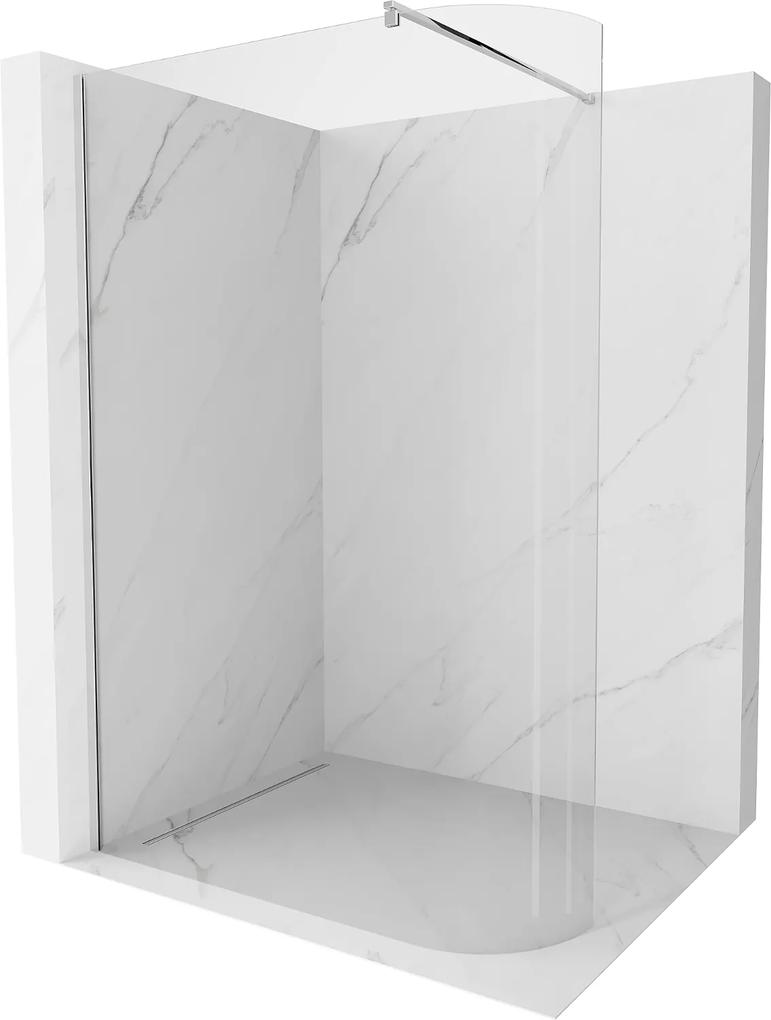 Mexen Kioto, zaoblená sprchová zástěna 110 x 200 cm, 8mm čiré sklo, chromový profil, 800-110-101-01-06