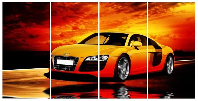 Obraz žluto oranžového Audi  (160x80 cm), 40 dalších rozměrů