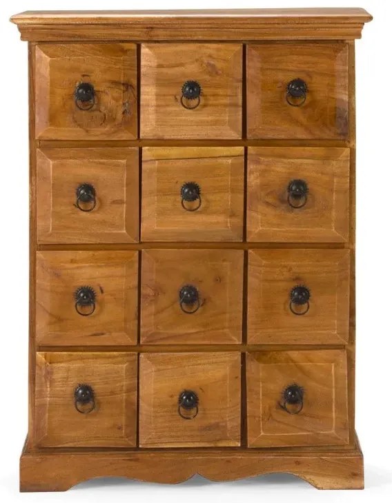 furniture-nabytek.cz - Masivní komoda Tahoma z akácie, lakovaná, přírodní – 58×25×82 cm