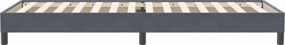 Postel Box Spring bez matrace tmavě šedá 100x220 cm samet 3315862