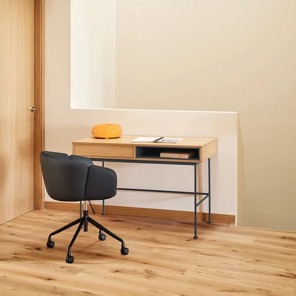 Pracovní stůl s deskou v dubovém dekoru 60x120 cm Yoko – Teulat