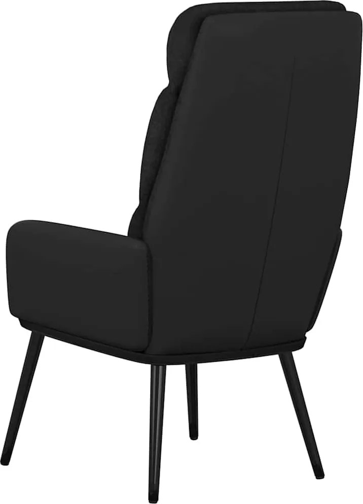 Relaxační křeslo černé textil 341125
