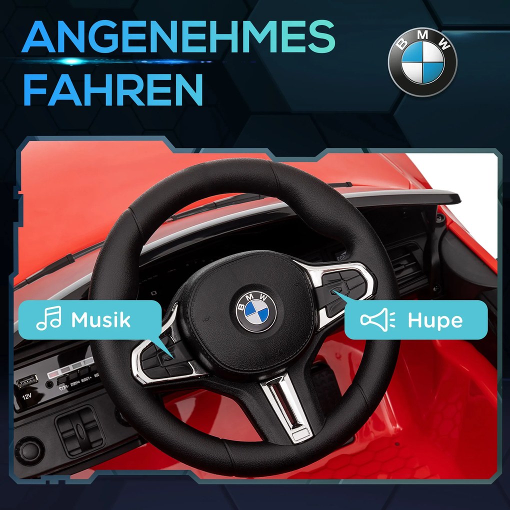 AIYAPLAY dětské elektrické autíčko BMW M4 s dálkovým ovládáním červené