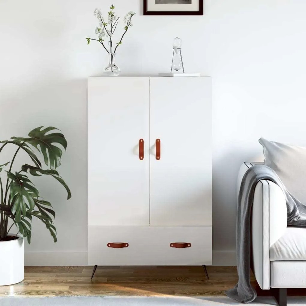 vidaXL Skříň highboard 69,5 x 31 x 115 cm kompozitní dřevo [828204] Barva: Bílá