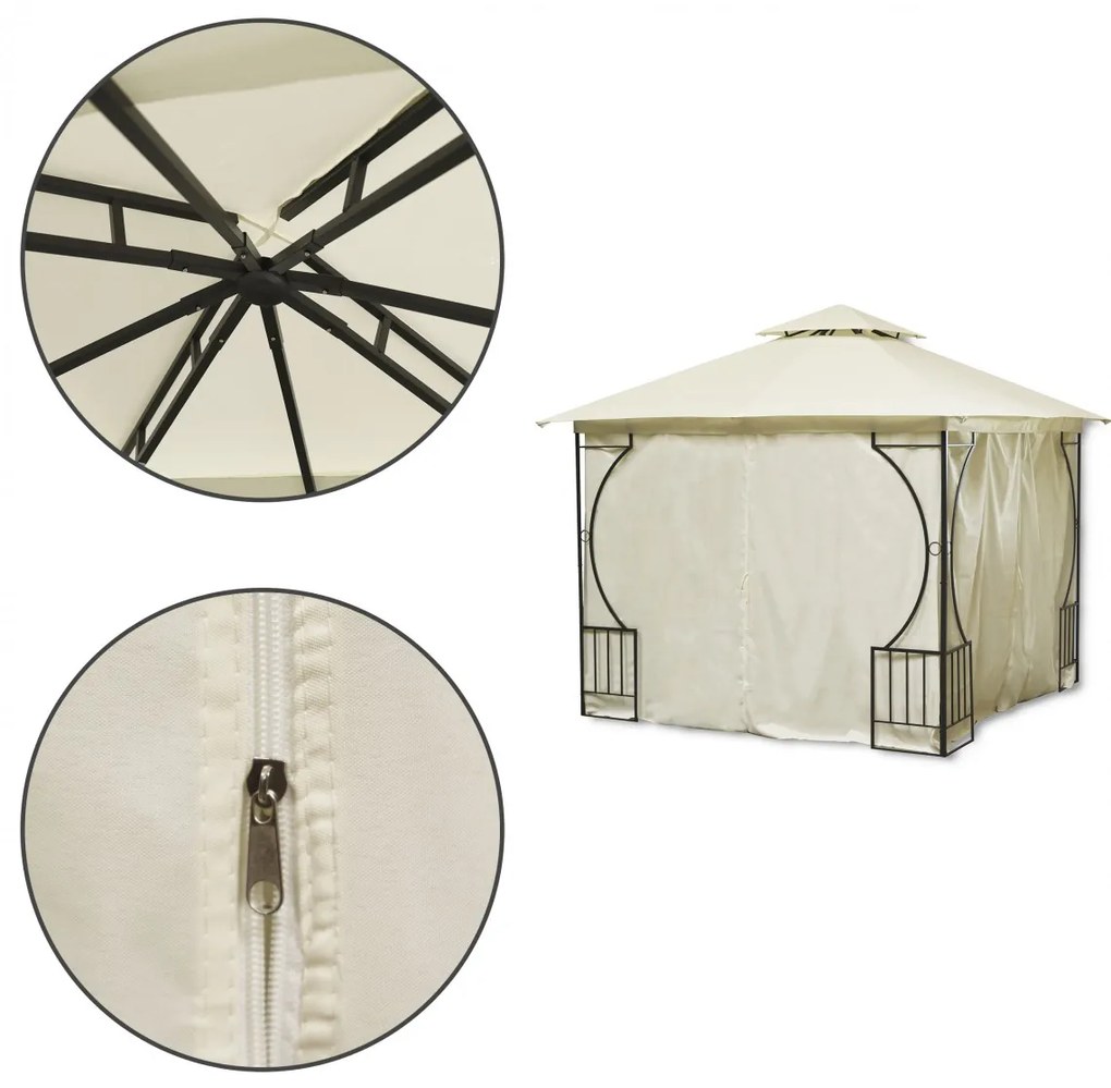 Zahradní pavilon BETH 3x3 m béžový