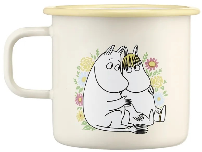 Hrnek Moomin Flowers 0,55l, smalt / žlutý