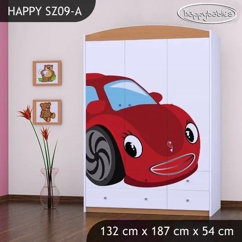 Dětská skříň RED CAR - TYP 9