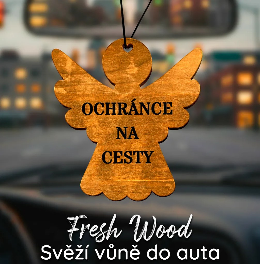 Ahome CZ Dřevěná vůně do auta – Ochránce na cesty