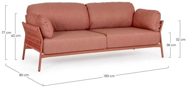 BIZZOTTO Zahradní pohovka PARDIS červená 0663515