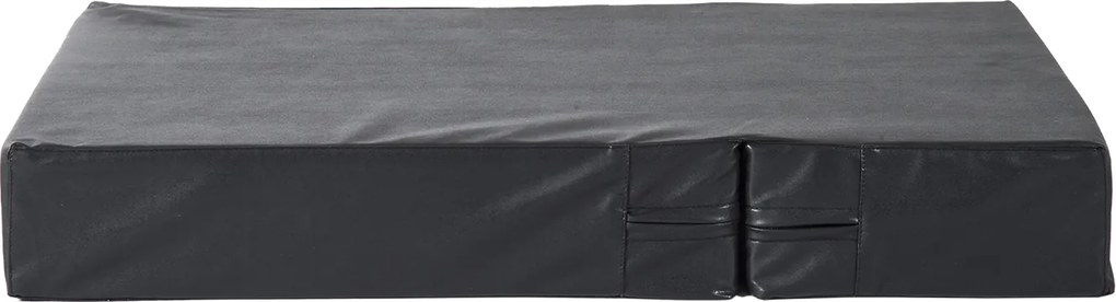 Schodiště PawHut pro psy a kočky, skládací, 2 stupně, černé, D45xŠ39xV20cm, praktická podložka pro snadné lezení