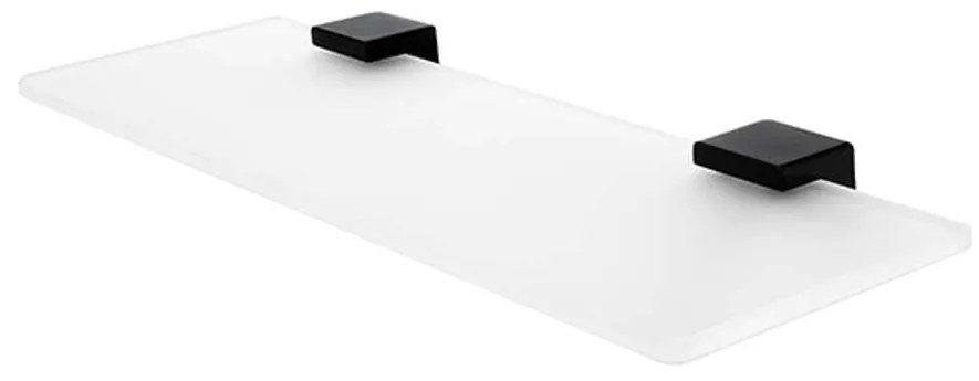 Nimco Kibo - Polička, délka 40 cm, matné sklo/černý mat Ki-14091B-40-90