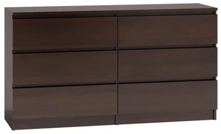 Komoda 6 šuplíků Malva 120 cm Wenge