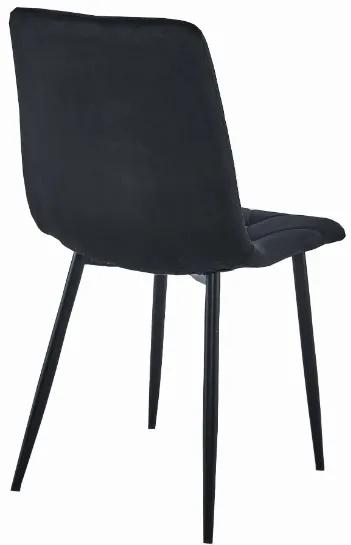 Sametová židle Sofia černá