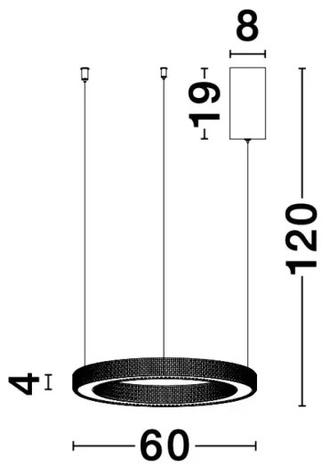 LED lustr Fiore 60 zlaté