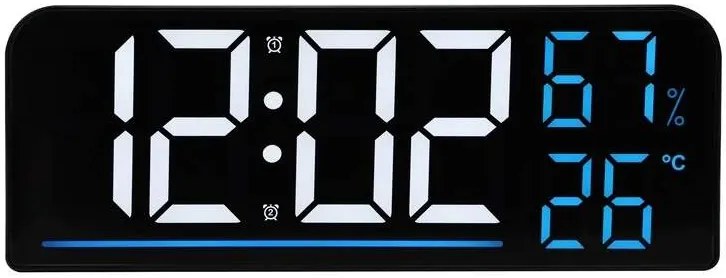 JVD Digitální budík do sítě s bílými a modrými číslicemi JVD SB8027.1
