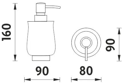 Dávkovač tekutého mýdla, retro styl, pumpička plast NIMCO LADA 1031LA-65