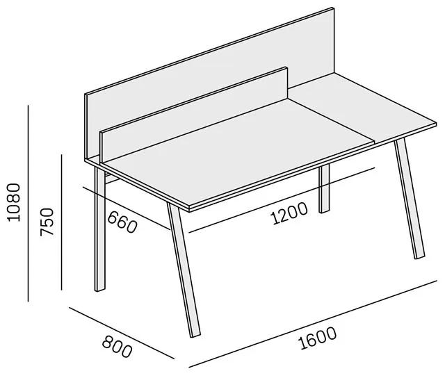 PLAN Kancelářský pracovní stůl SINGLE LAYERS, posuvná vrchní deska, s přepážkami, bílá / šedá