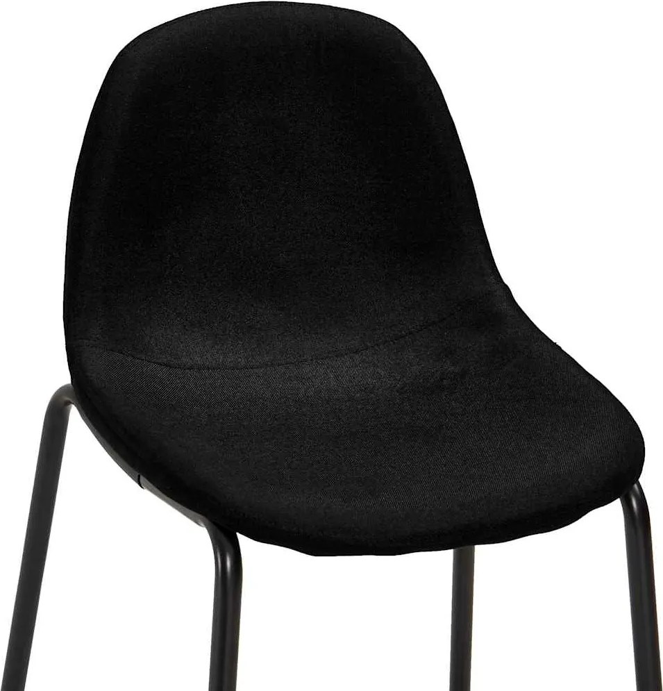 Barové židle 2 ks černé textil 281535
