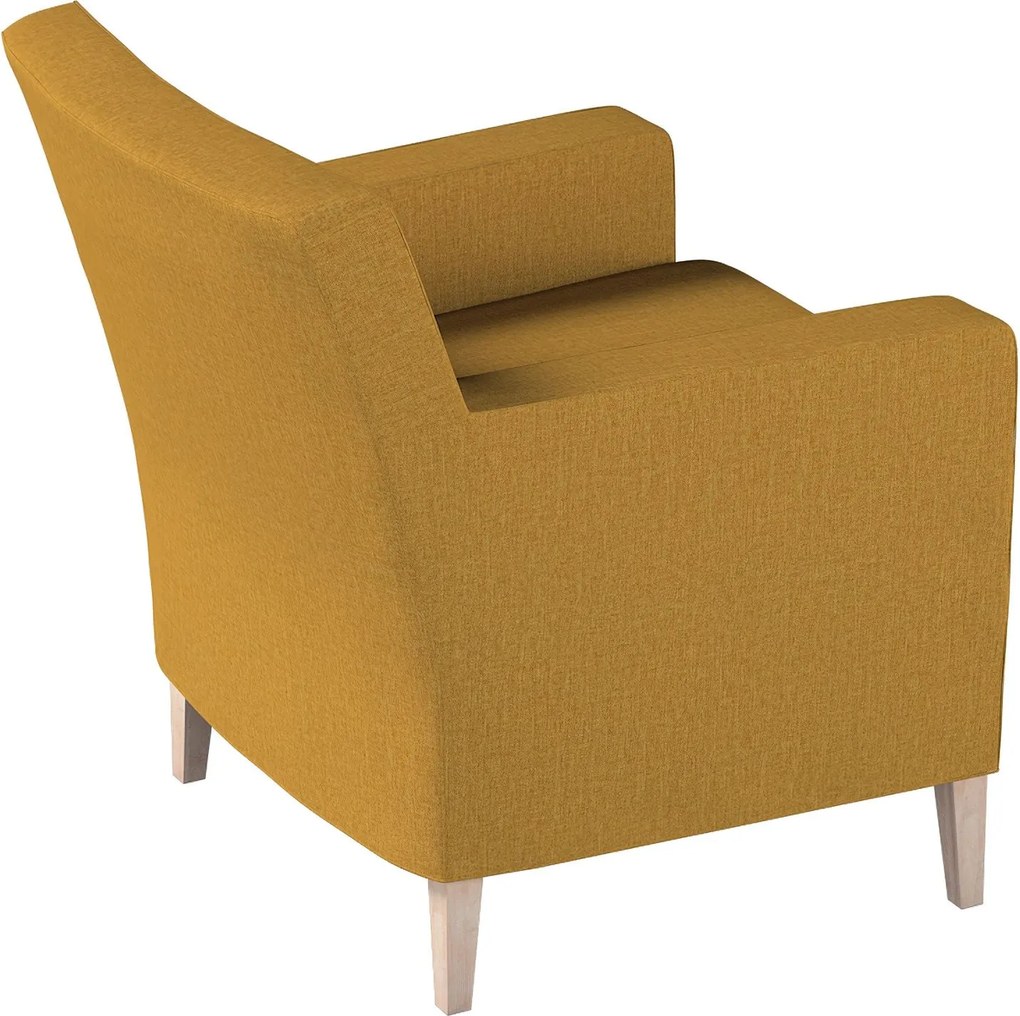 Potah na křeslo IKEA Karlstad barva žlutá látka pletený vzor