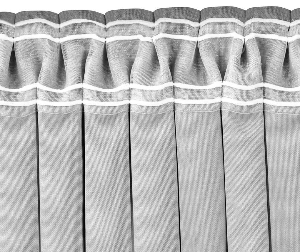 Závěs MILANA klasická transparentní dračí páska 5 cm s třásněmi 3 cm indigo