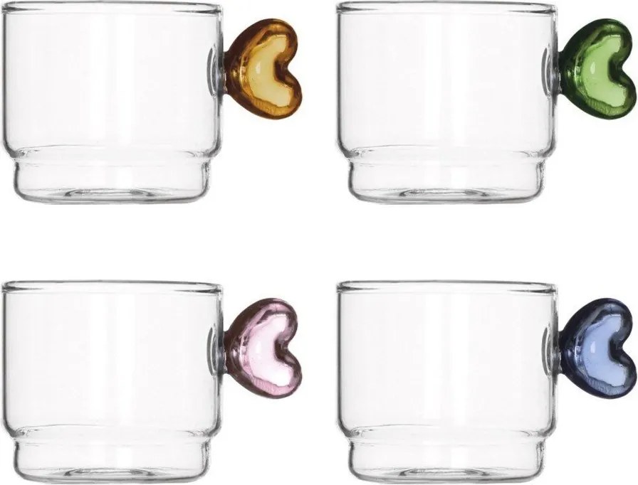 Skleněné hrnky v sadě 4 ks 90 ml – Brandani