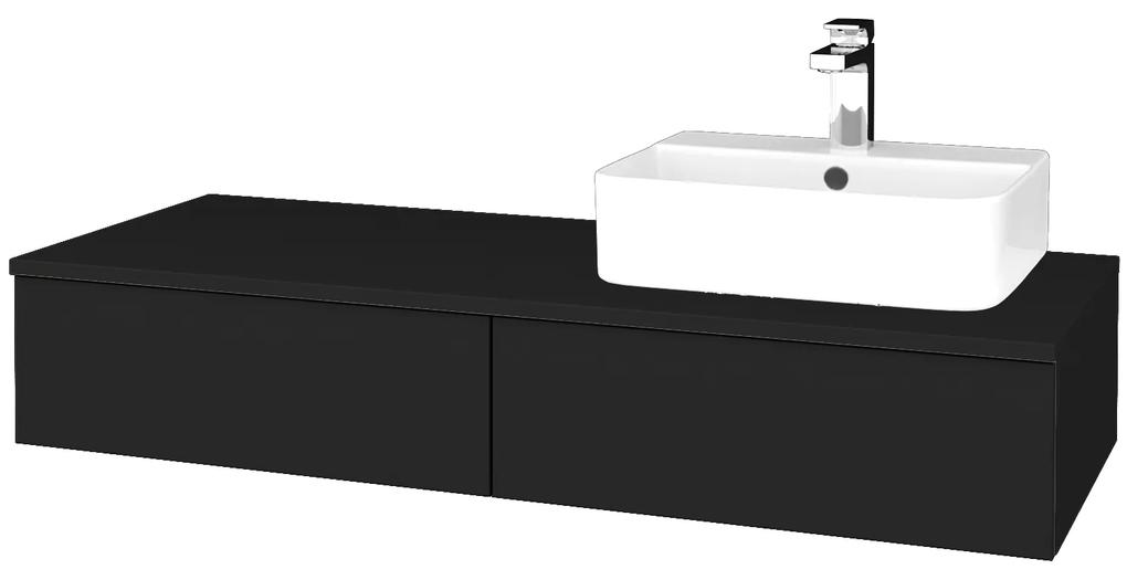 Dřevojas Koupelnová skříňka MODULE SZZ2 120 Varianta: N01 Bílá lesk / D20 Galaxy / Levé