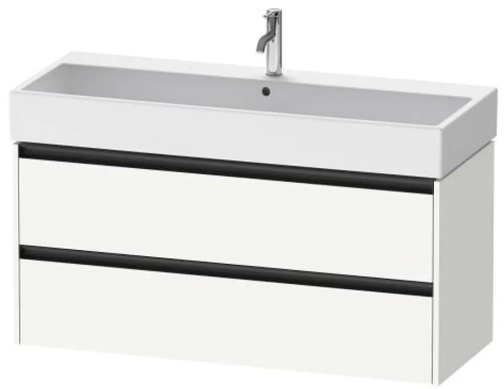 Duravit Ketho.2 - Umyvadlová skříňka 55x118x46 cm, 2 zásuvky, matná bílá K25279018180000
