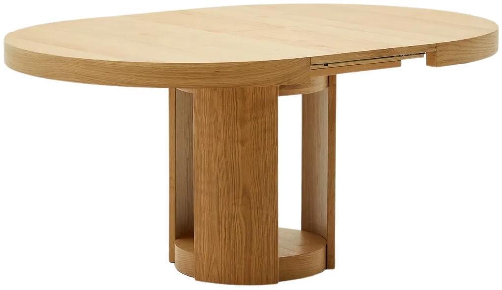 Dubový rozkládací jídelní stůl Kave Home Artis 120/170 x 120 cm
